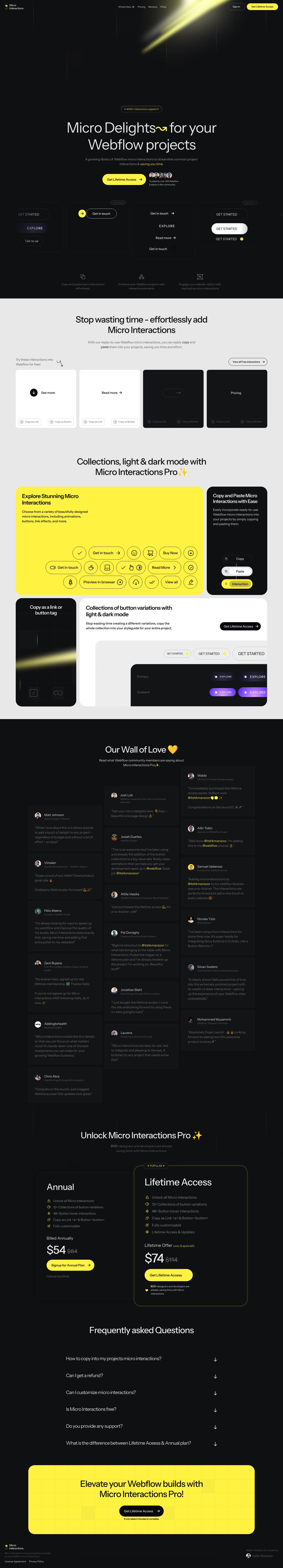 Saaspo Micro Interactions Landing Page