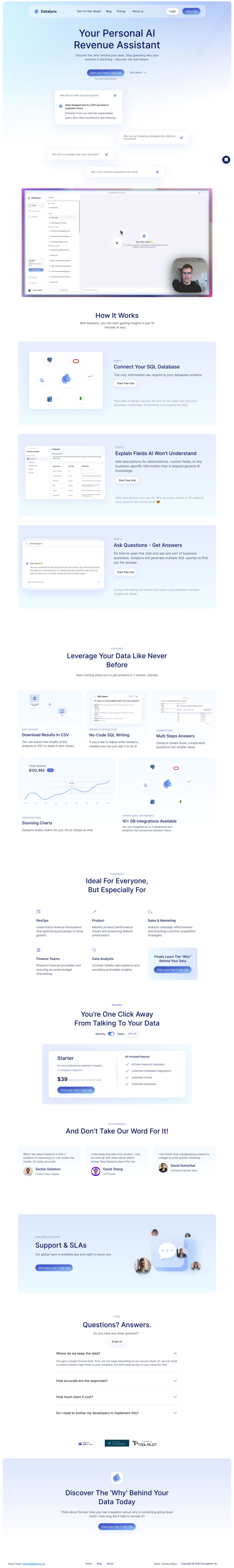 Saaspo | Datalynx Landing Page