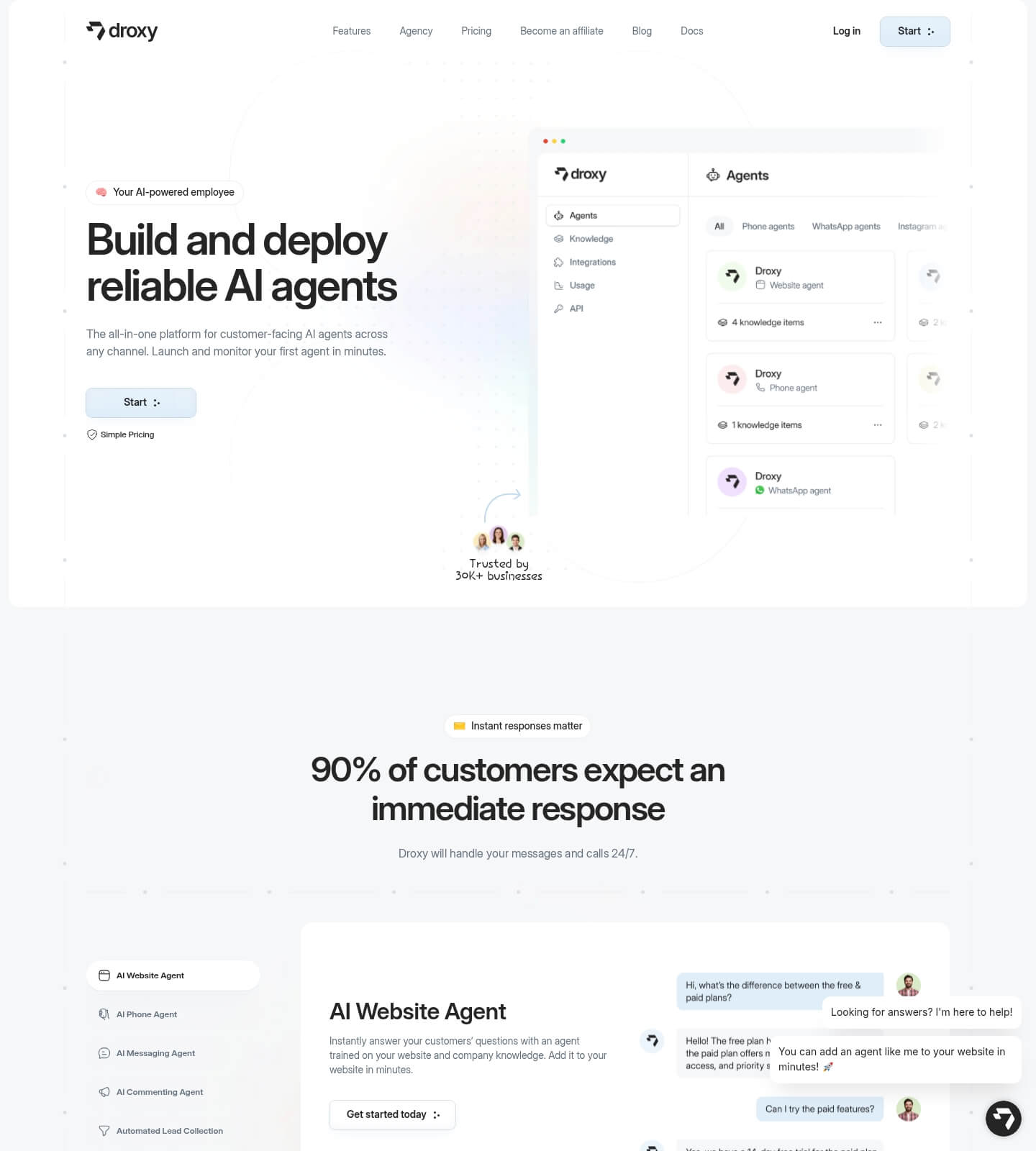 Saaspo | Droxy Landing Page