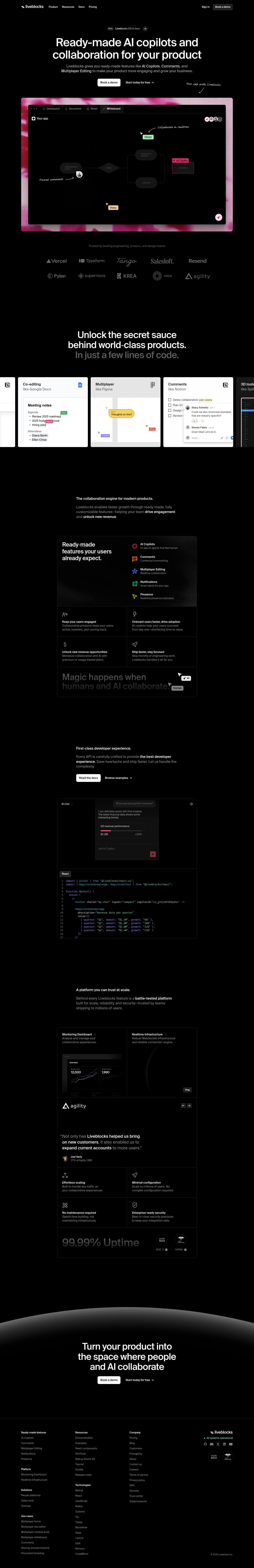 Saaspo | Liveblocks Landing Page