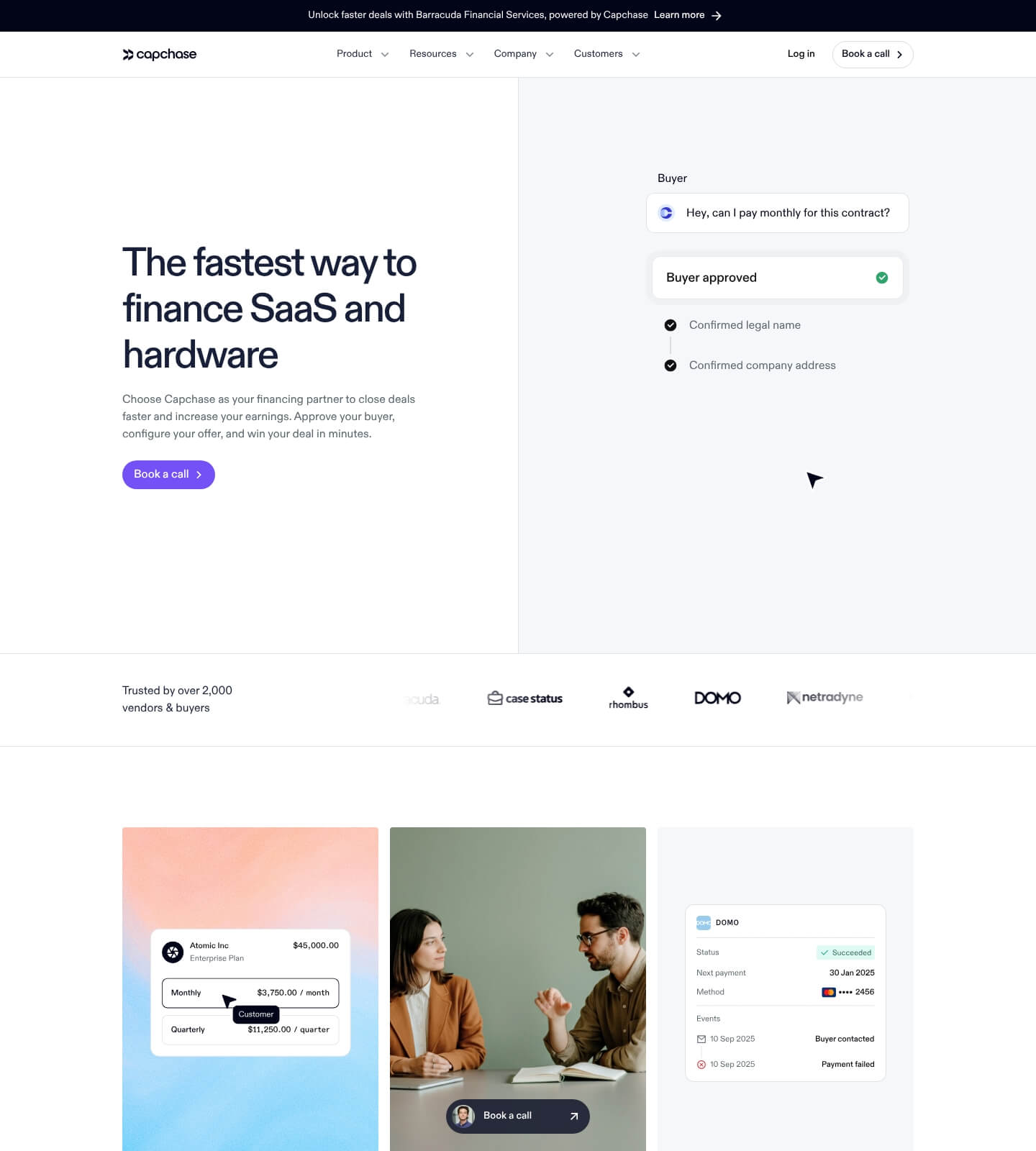 Saaspo | Capchase Landing Page